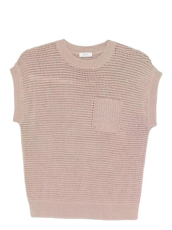 Peserico Patch-pocket Knit Vest - Neutrals