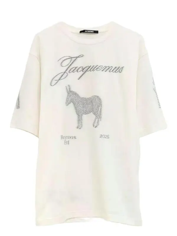 Jacquemus Le Âne Donkey-jacquard T-shirt - Neutrals