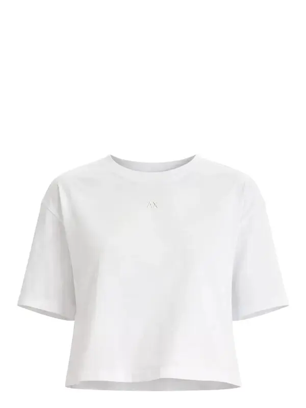Armani Exchange Cotton Cropped T-shirt - White