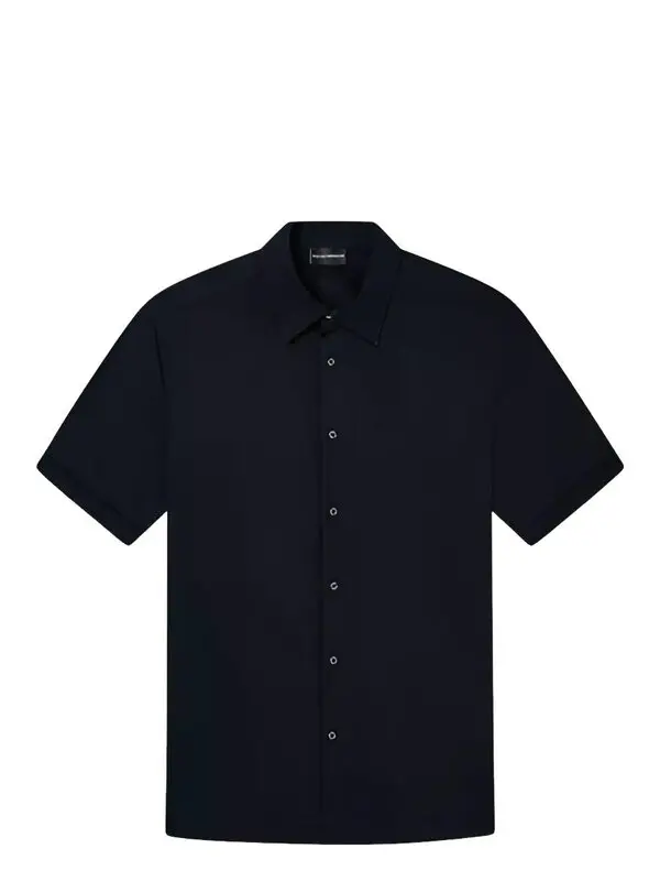 Emporio Armani Button-up Short-sleeve Shirt - Blue