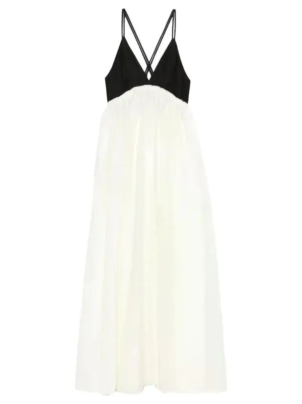 ELEH V-neck Maxi Dress - White