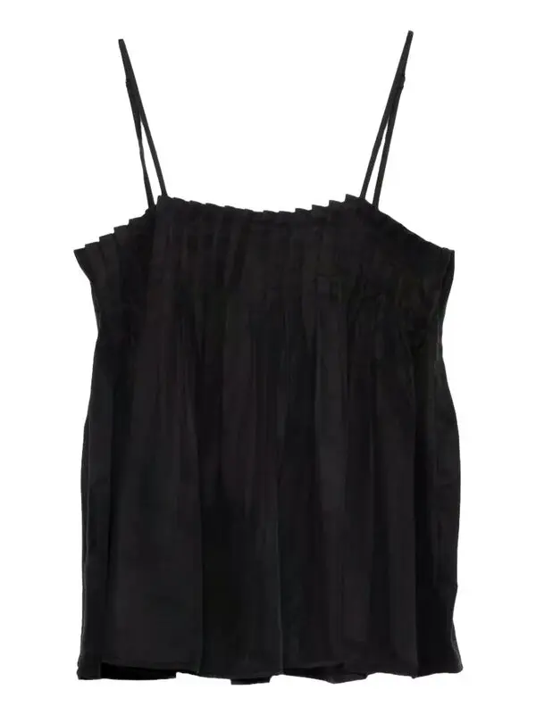 ELEH Pleated Sleeveless Top - Black