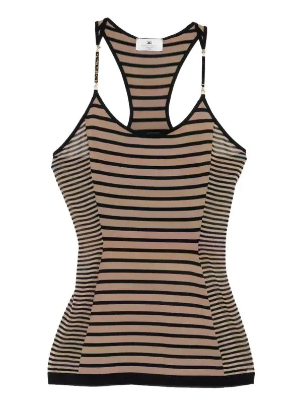 Elisabetta Franchi Striped Vest - Neutrals