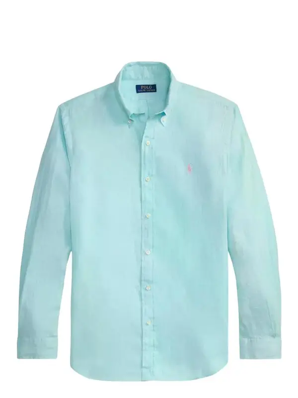 Polo Ralph Lauren Embroidered Long-sleeve Shirt - Blue