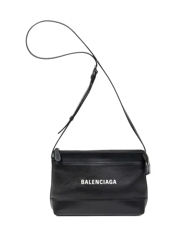 Balenciaga Leather Crossbody Pouch - Black