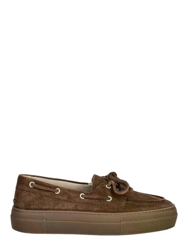 SUMMERY COPENHAGEN Lace-up Platform Boat Shoes - Brown