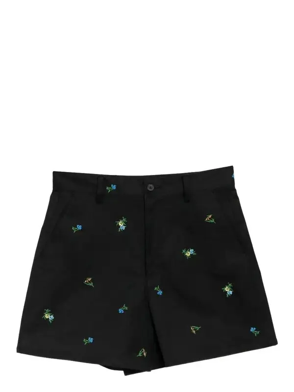 JNBY Embroidered Rolled-hem Shorts - Black