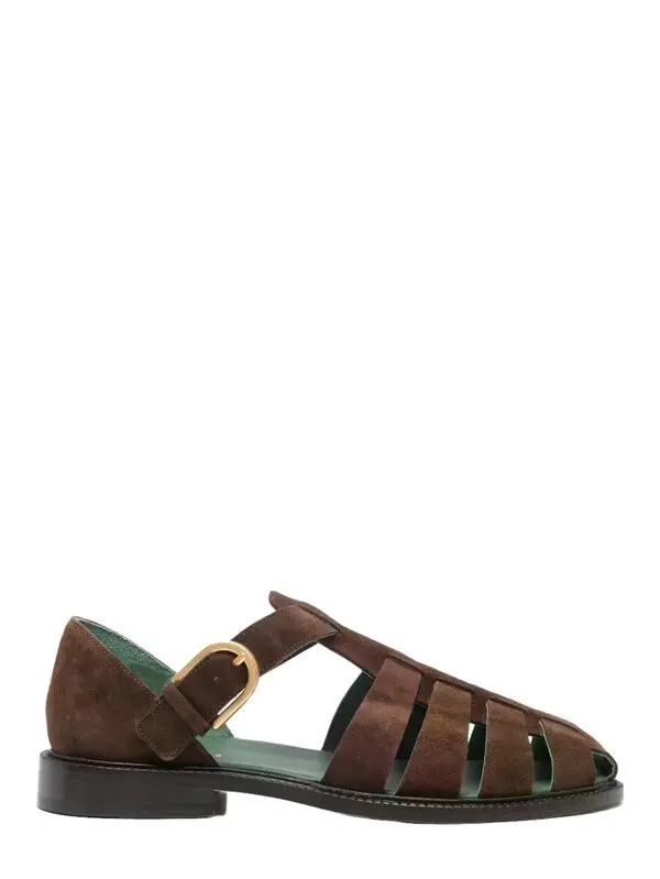 VINNY'S Fisherman Buckle-strap Sandals - Brown