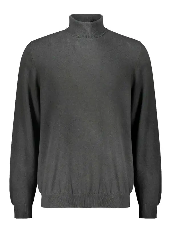 Fedeli High-neck Long-sleeve Sweater - Grey