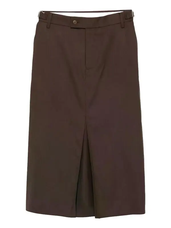 LESS Classic Midi Skirt - Brown
