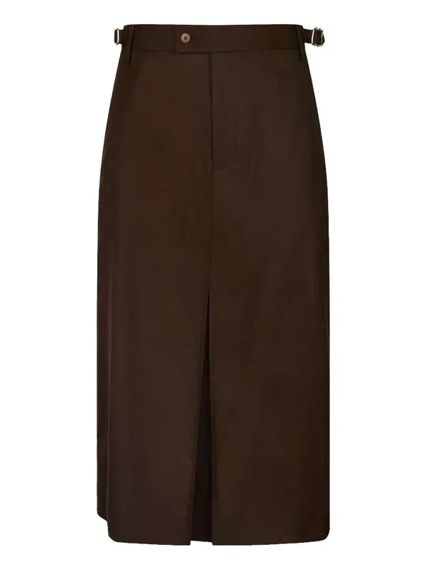 LESS Classic Midi Skirt - Brown