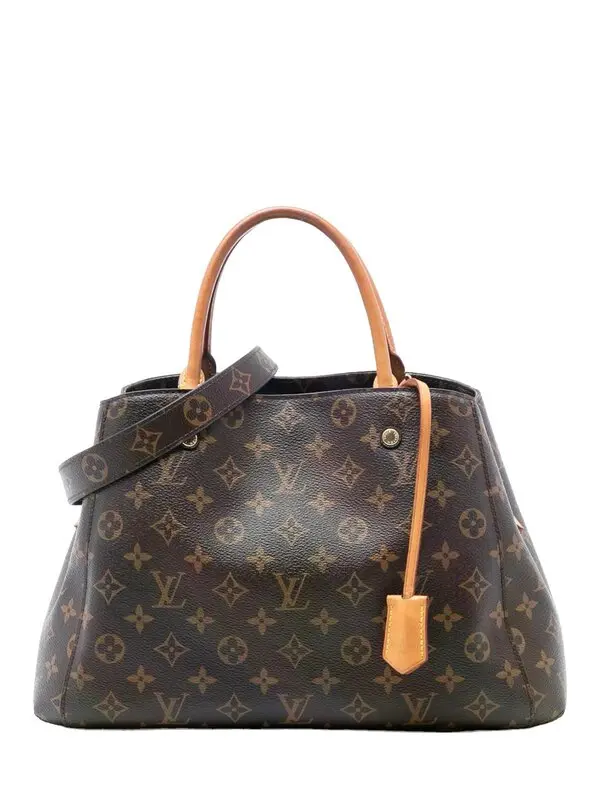 LOUIS VUITTON 2018 Monogram Montaigne Mm Satchel - Brown
