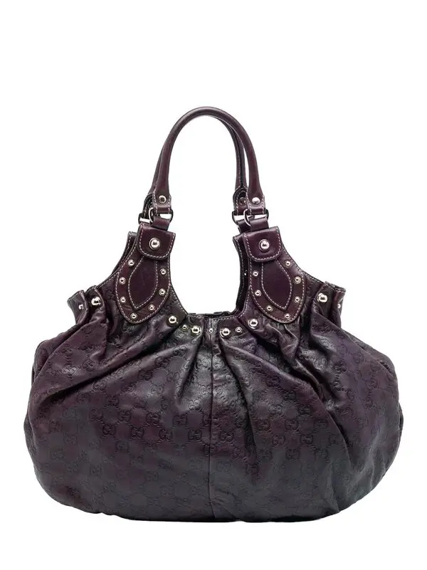 Gucci Ssima Studded Pelham Hobo Bag - Purple