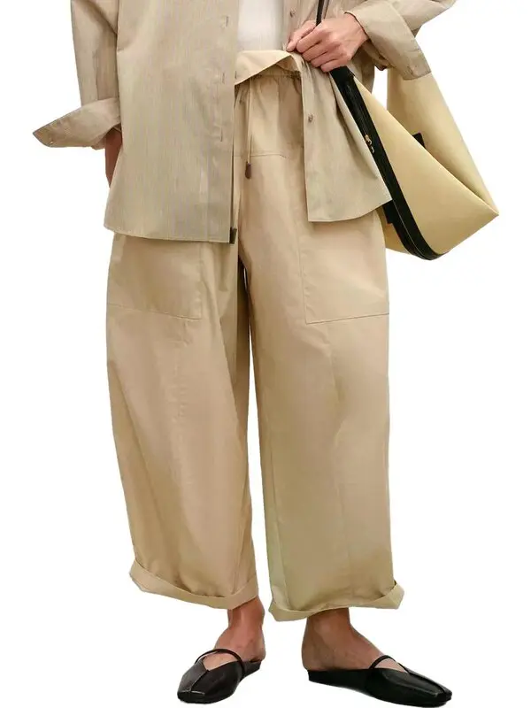 LESS Puff-waist Trousers - Neutrals