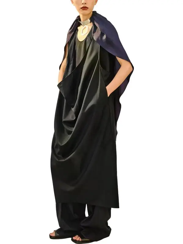 LESS Sleeveless Midi Dress - Black
