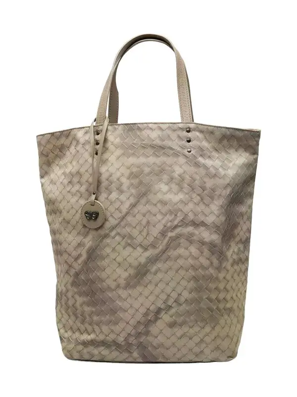 Bottega Veneta Nylon Intrecciolusion Tote Bag - Brown