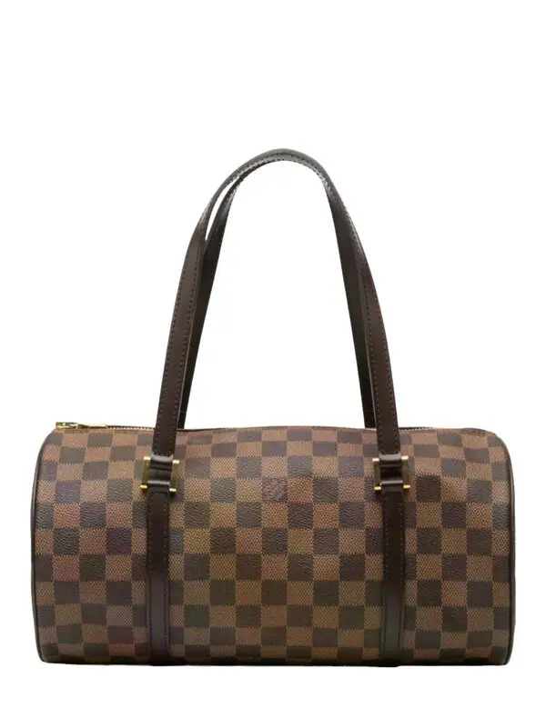 LOUIS VUITTON 2003 Damier Ebene Papillon 30 Handbag - Brown