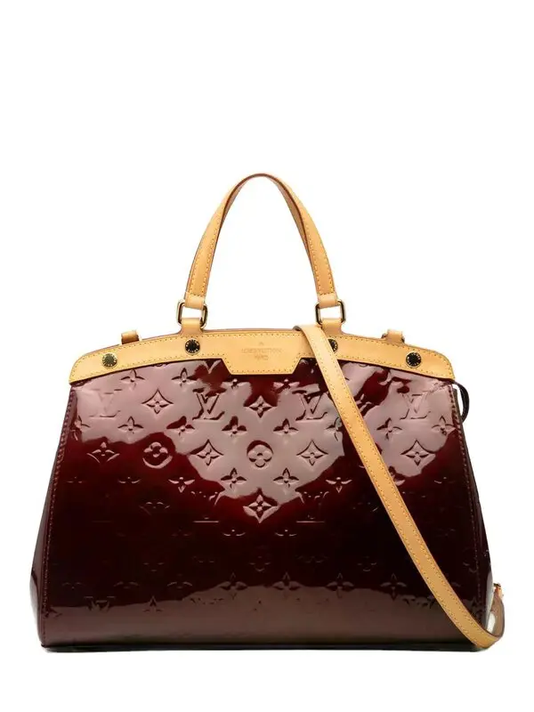 LOUIS VUITTON 2013 Monogram Vernis Brea Mm Satchel - Red