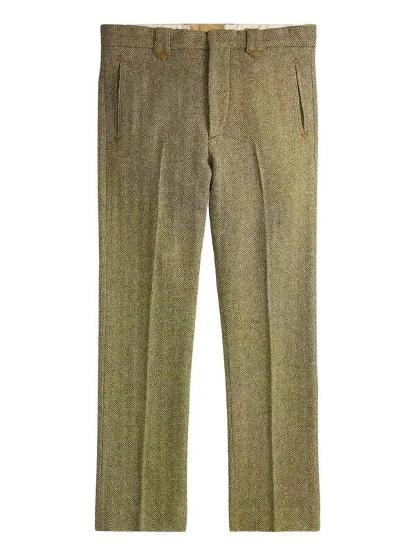 Ralph Lauren Herringbone Tailored Trousers - Brown