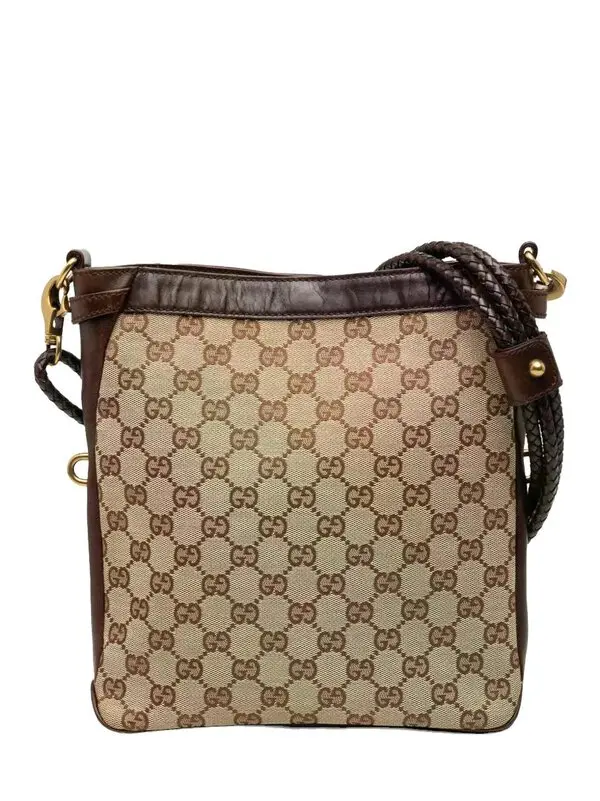 Gucci Gg Canvas Crossbody Bag - Brown