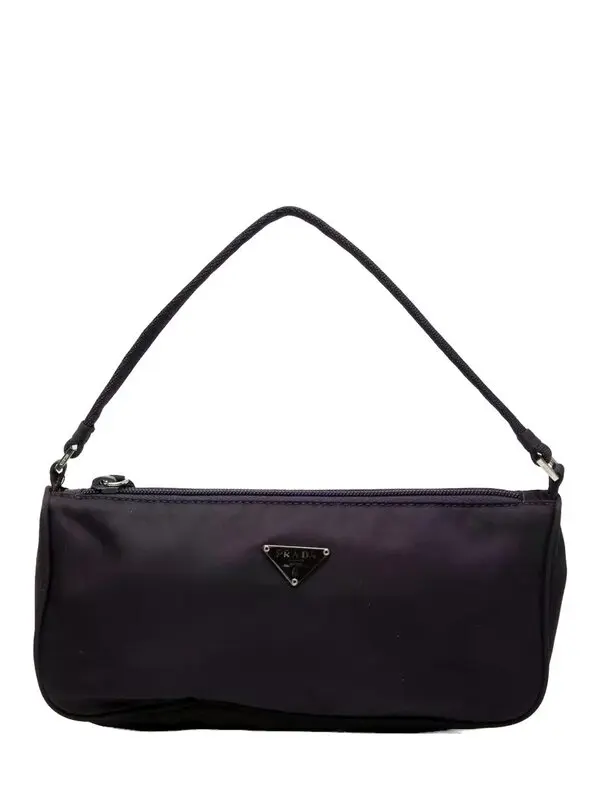 Prada 2000-2013 Tessuto Pochette Shoulder Bag - Purple
