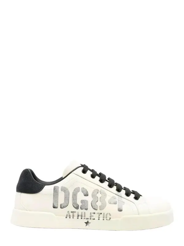 Dolce & Gabbana Leather Sneakers - Neutrals