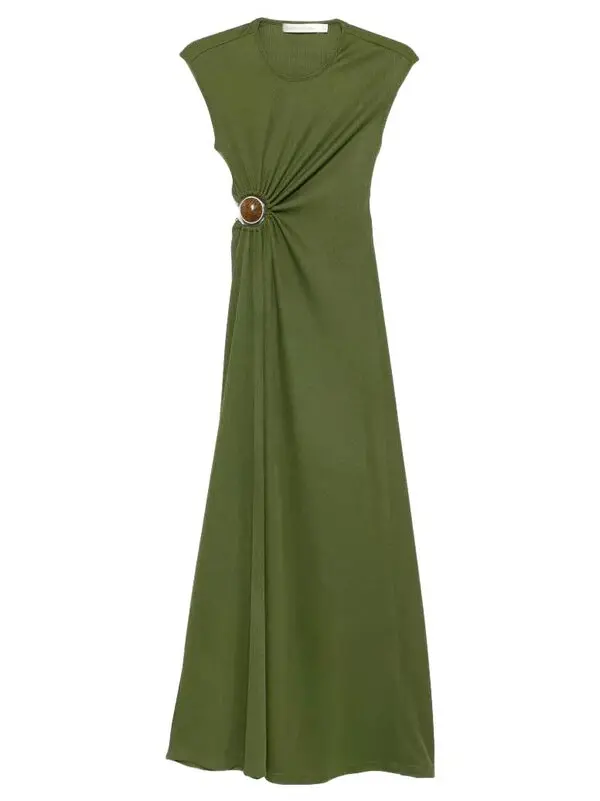 Christopher Esber Cut-out Ring-detail Maxi Dress - Green