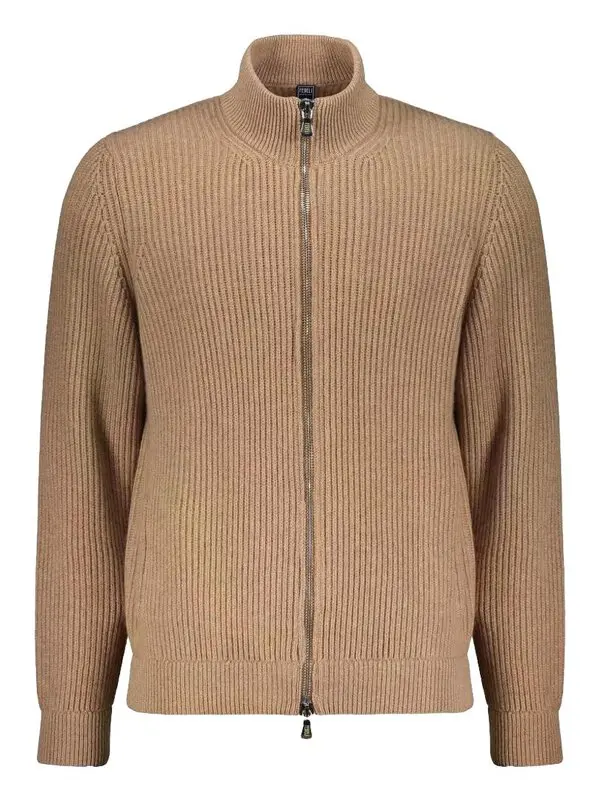 Fedeli Long-sleeve Zip Cardigan - Neutrals