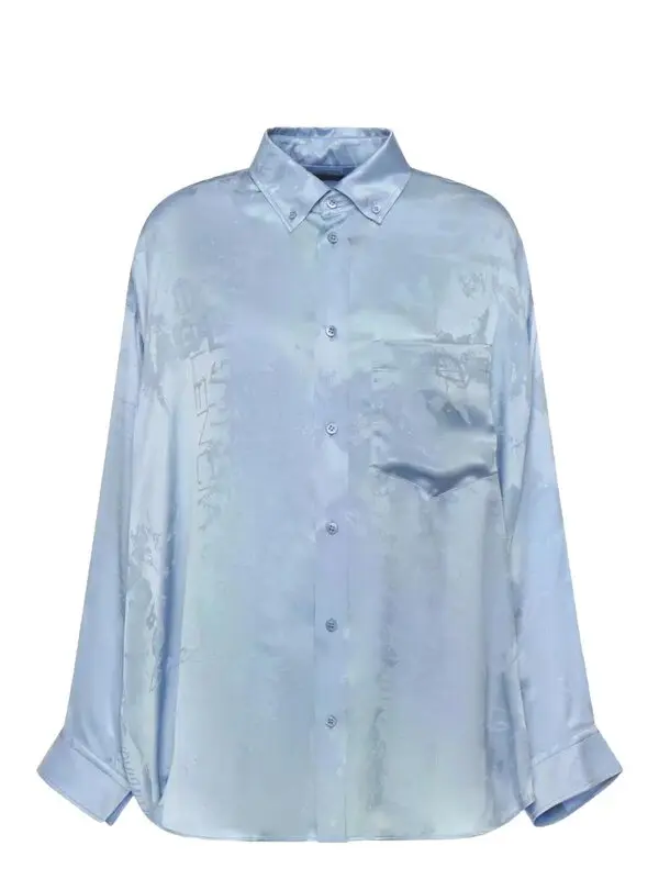 Balenciaga Silk Shirt - Blue