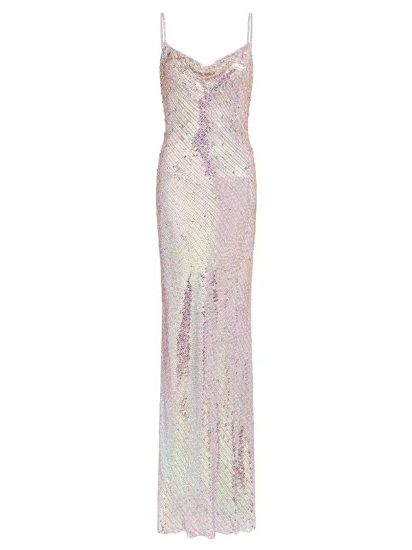 Jenny Packham Foxx Sequin Embellished Maxi Dress - Pink