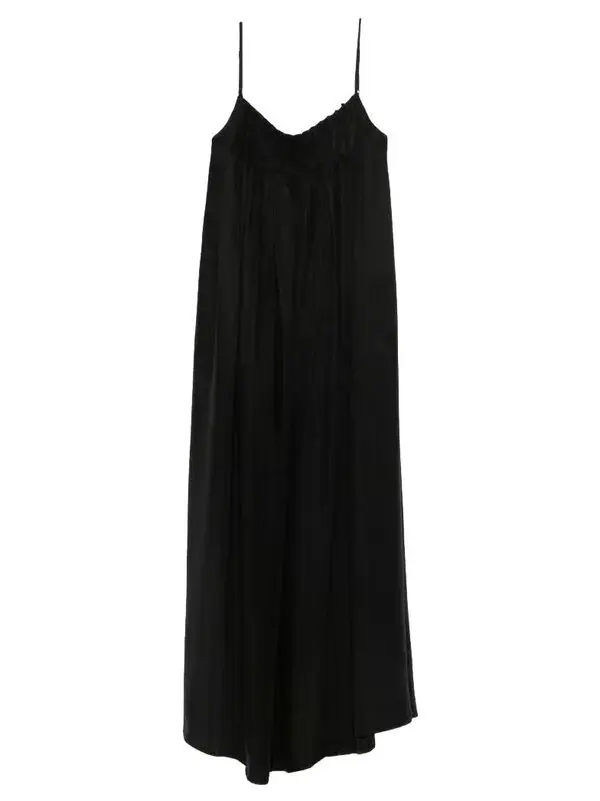 ELEH Gathered-detail Maxi Dress - Black