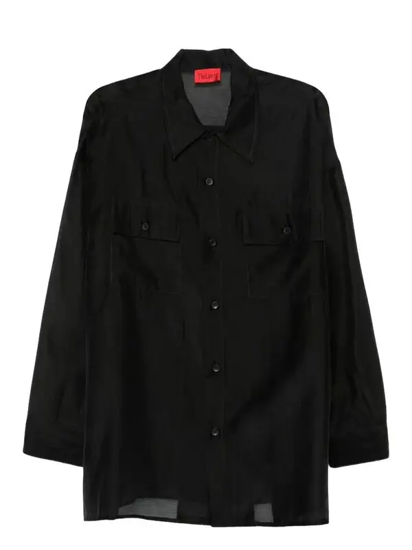 THELATEST Daria Chest-pocket Shirt - Black