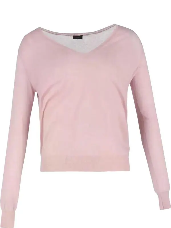 JOSEPH V-neck Wool Sweater - Pink