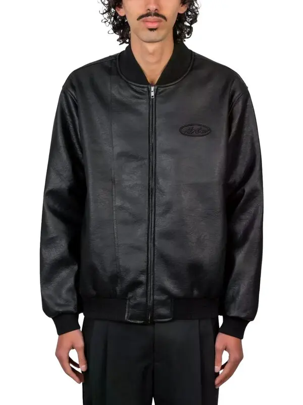 ARTE ANTWERP Logo-embossed Bomber Jacket - Black