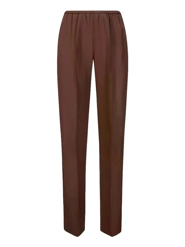 FORTE_FORTE Elasticated Trousers - Brown