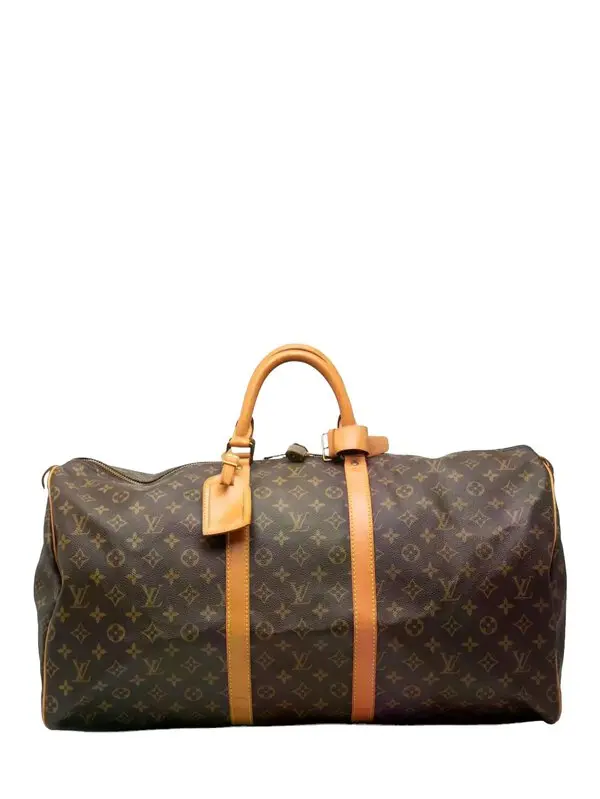 LOUIS VUITTON 1988 Monogram Keepall 55 Travel Bag - Brown