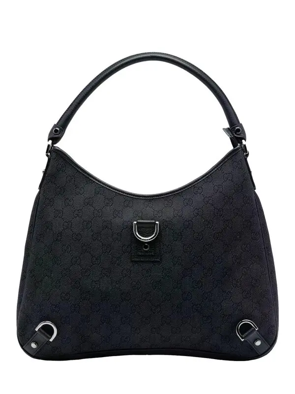 Gucci Gg Canvas Abbey D-ring Shoulder Bag - Black