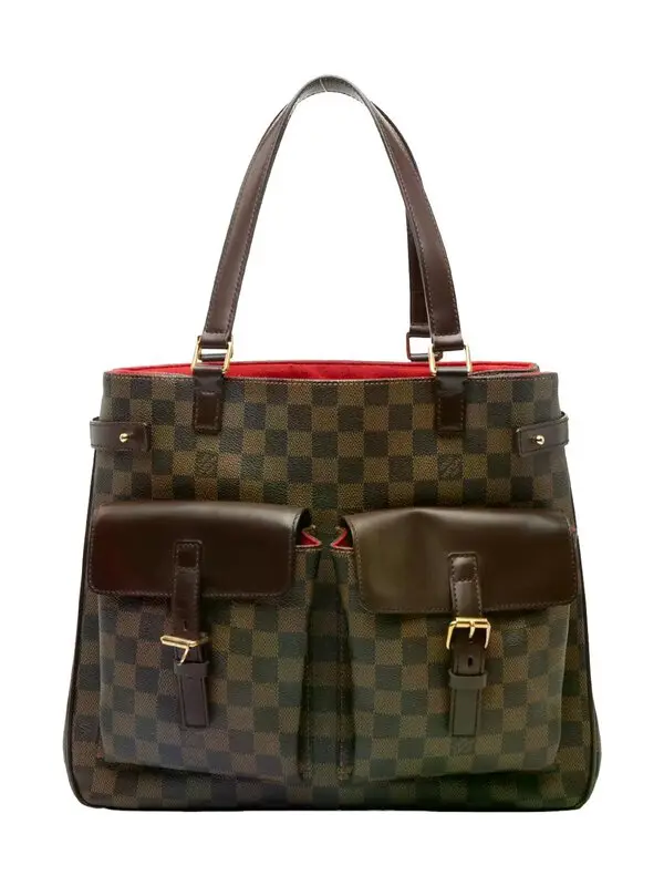 LOUIS VUITTON 2006 Damier Ebene Uzes Tote Bag - Brown