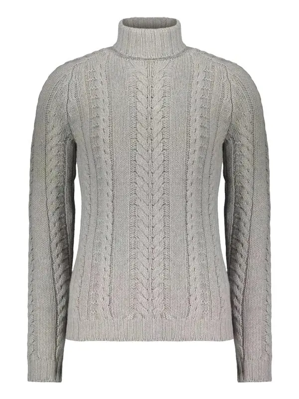 Fedeli Cable-knit Sweater - Grey
