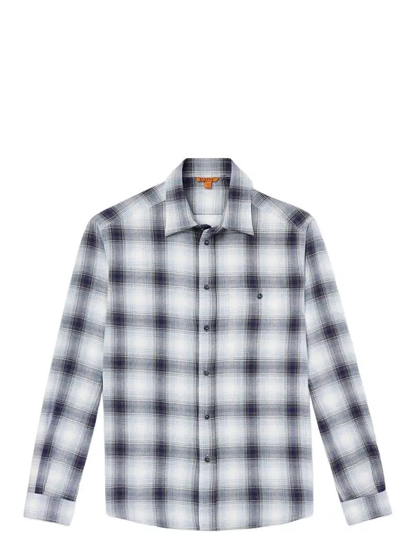 Barena Venezia Checked Cotton-flannel Shirt - Blue