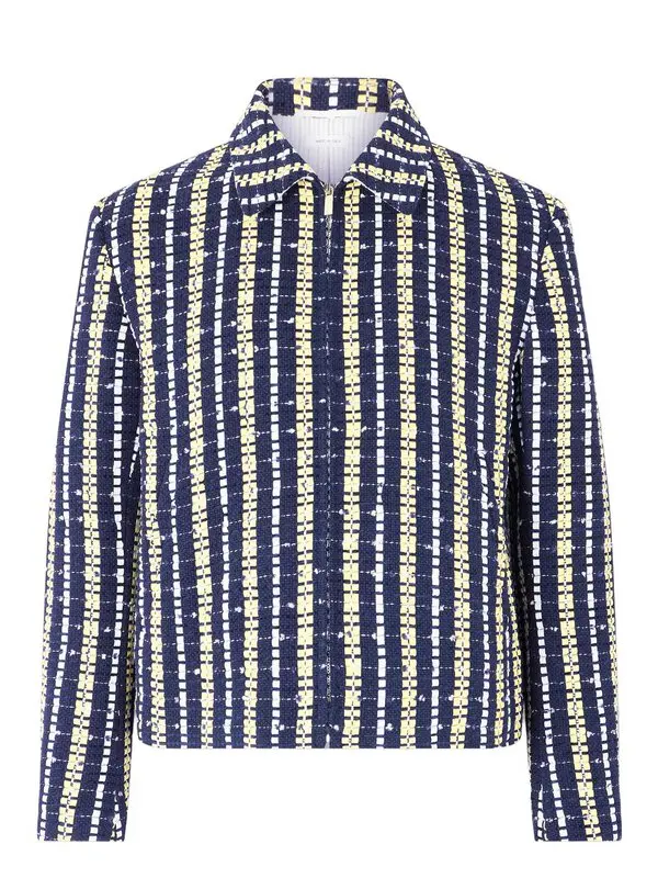 Thom Browne Cotton-blend Tweed Checked Jacket - Multi