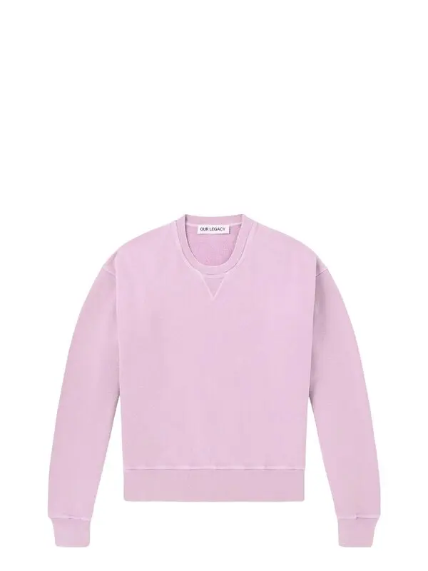 Our Legacy Base Cropped Cotton-jersey Sweatshirt - Pink