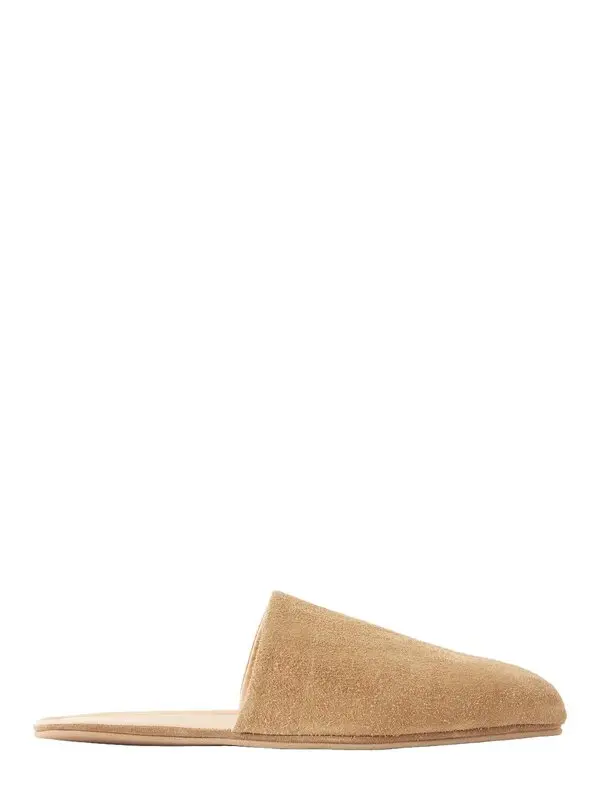 Our Legacy Cigarr Brushed-suede Slippers - Brown