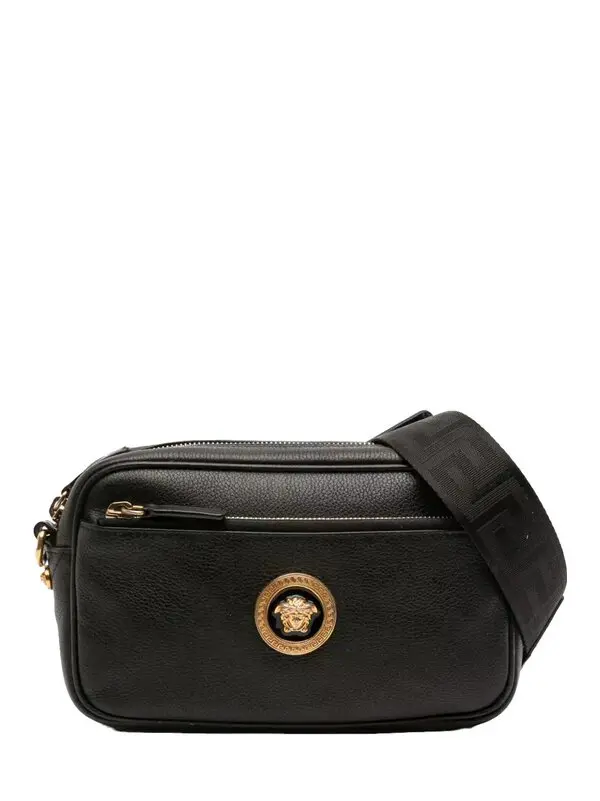 Versace Grained Calfskin La Medusa Camera Bag - Black