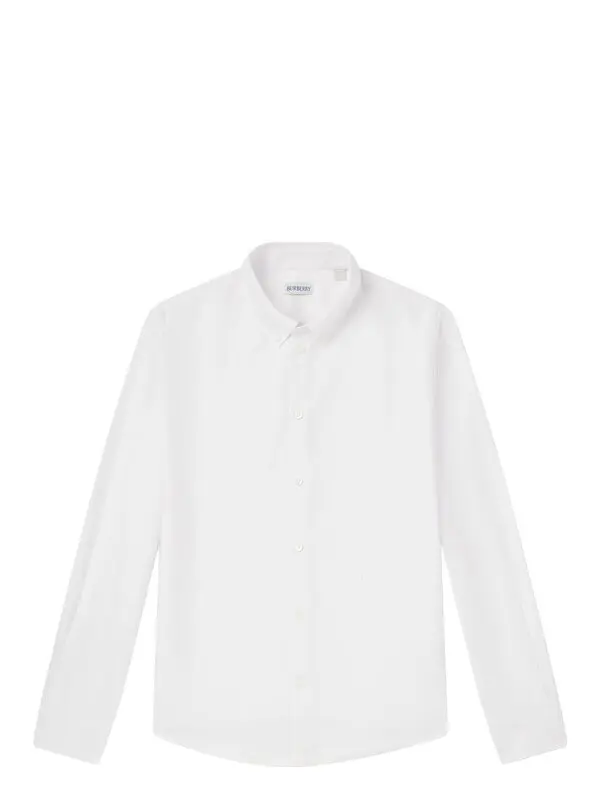 Burberry Slim-fit Button-down Collar Cotton Shirt - White