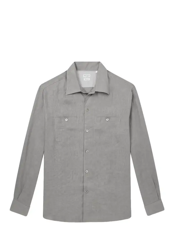 Brunello Cucinelli Linen Shirt - Gray