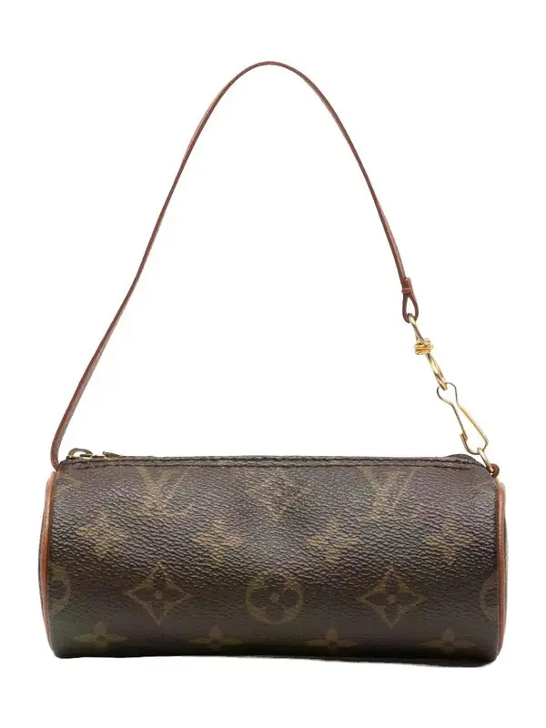 LOUIS VUITTON 1980-2021 Monogram Papillon Pochette Handbag - Brown