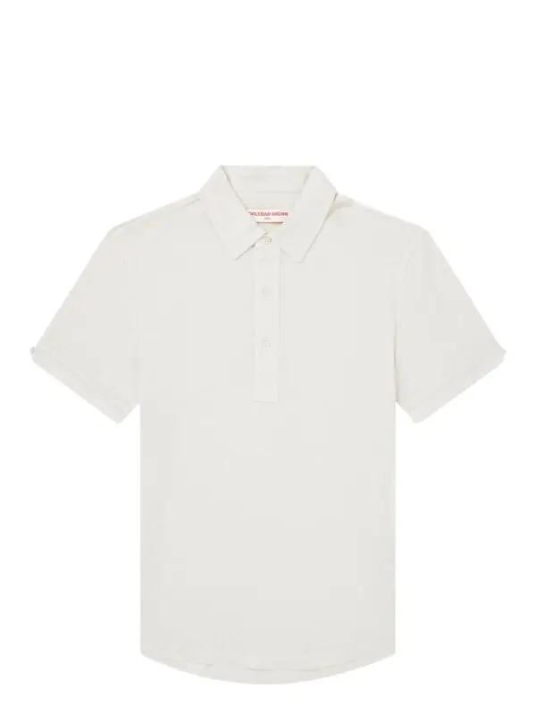 Orlebar Brown Sebastian Linen-jersey Polo Shirt - Neutrals