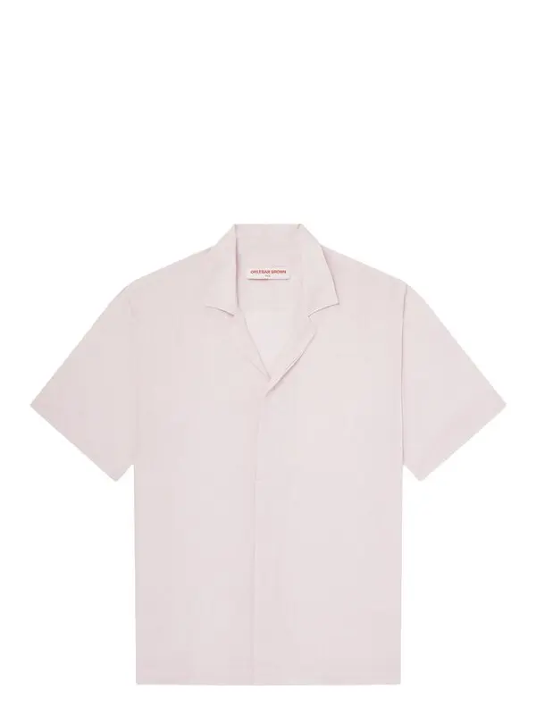 Orlebar Brown Maitan Ii Camp-collar Linen Shirt - Pink
