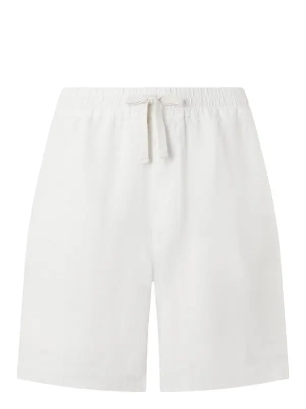 Altea Samuel Straight-leg Linen Shorts - White